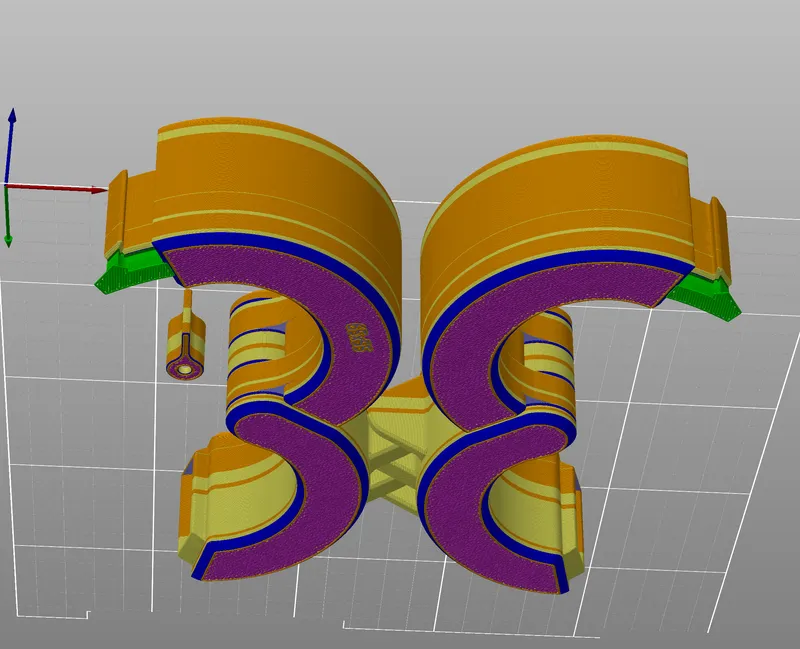 Hinged handcuffs, print in place. by 626abad71b | Download free STL ...
