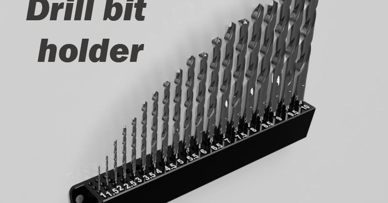 Drill bit holder for wall mounting by ORM | Download free STL model | Printables.com