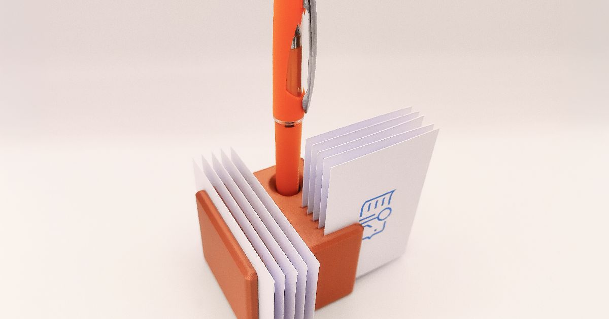 Radiant - Business Card & Pen Holder by Sparks3D | Printables Store