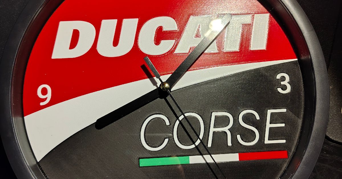 Ducati Corse clock by AcEjbc | Download free STL model | Printables.com