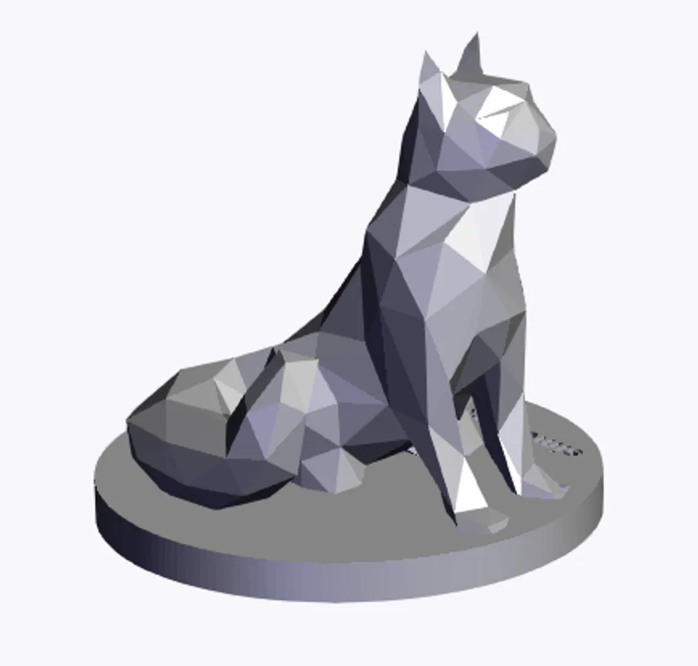 Low Poly Cat Sitting by Simon Pratt | Download free STL model ...