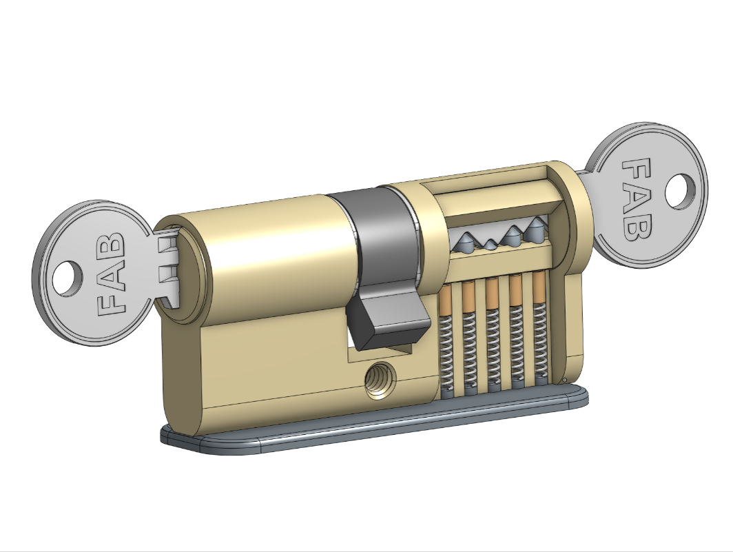 Cylinder lock model by Thorin Oakenshield | Download free STL model ...