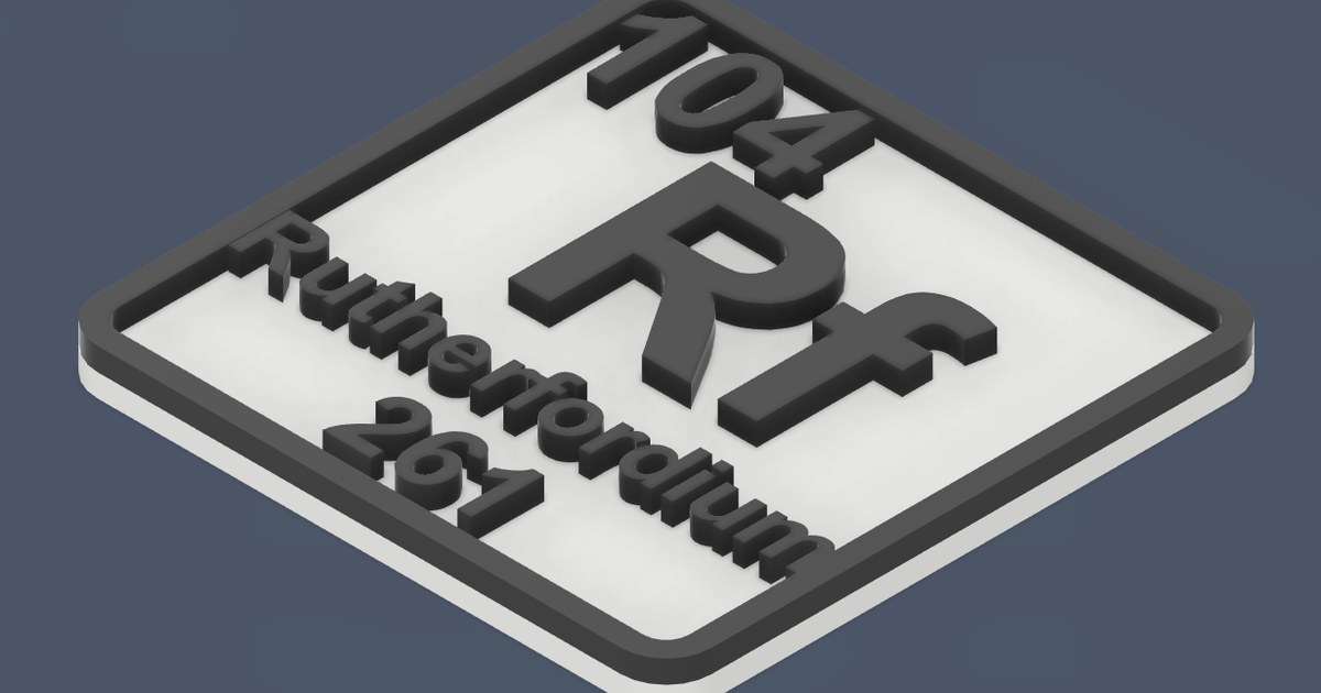 Python Generated Periodic Table Tiles by jattie | Download free STL ...