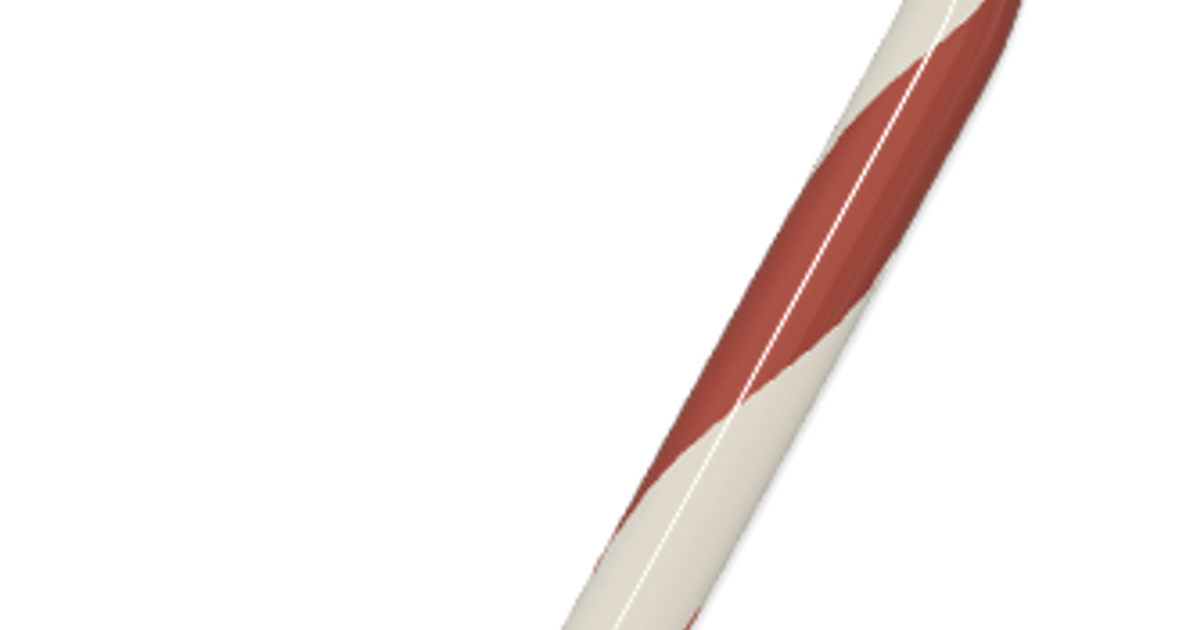 Candy Cane (Duel color Print) by Nicola T. | Download free STL model ...
