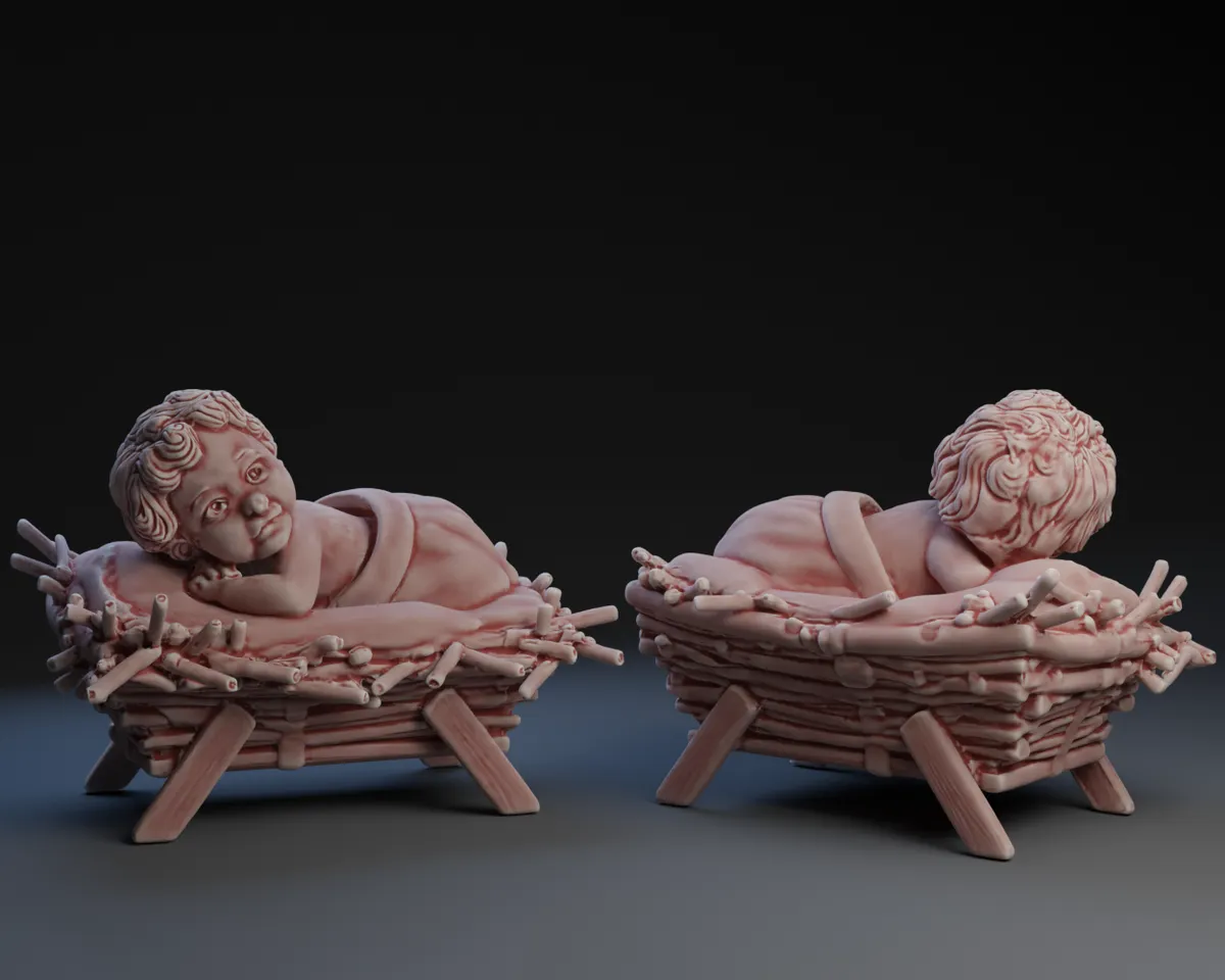 Baby Jesus in Manger by Peter Farell | Download free STL model ...