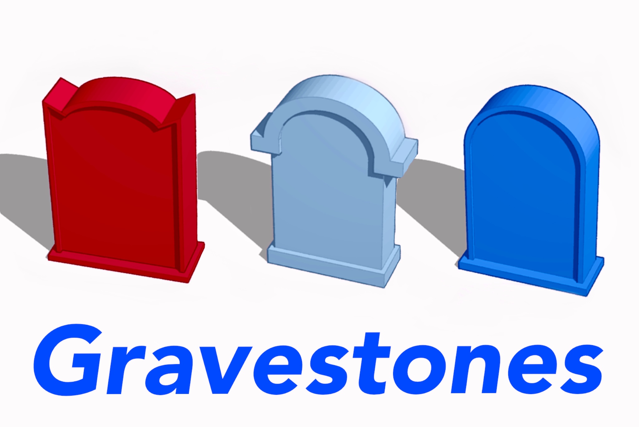 Gravestones - easily customizable por aleks | Descargar modelo STL ...