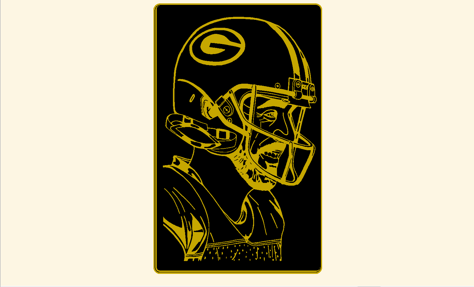 Aaron Rodgers Line Art by James Evans the mnmlMaker | Download free STL ...