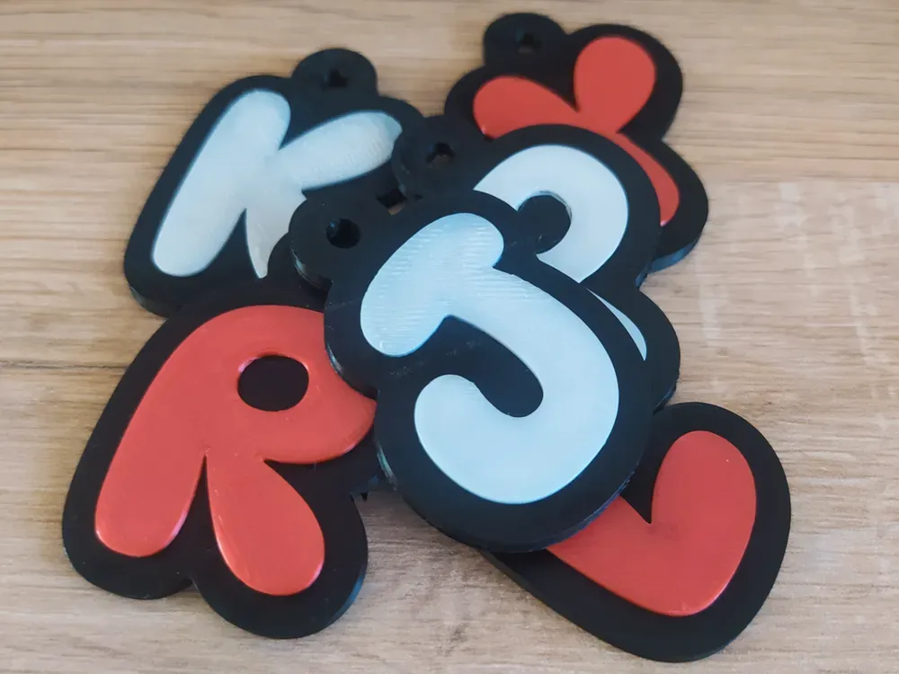 Simple Letter Keychain by KA | Download free STL model | Printables.com