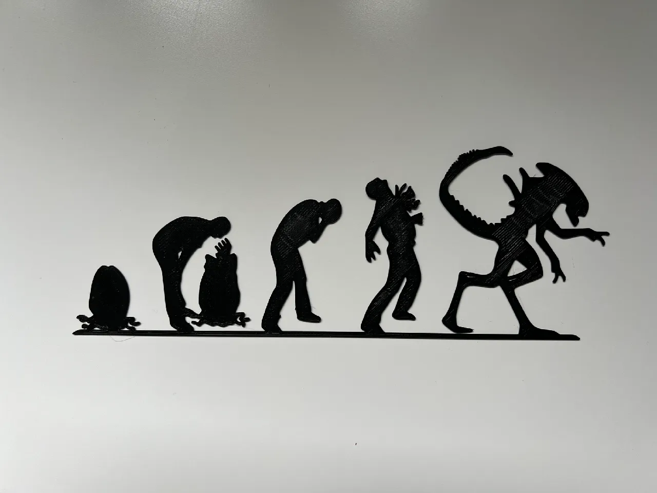 Alien Evolution Wall Art #1 by Ninomalbinho | Download free STL model ...
