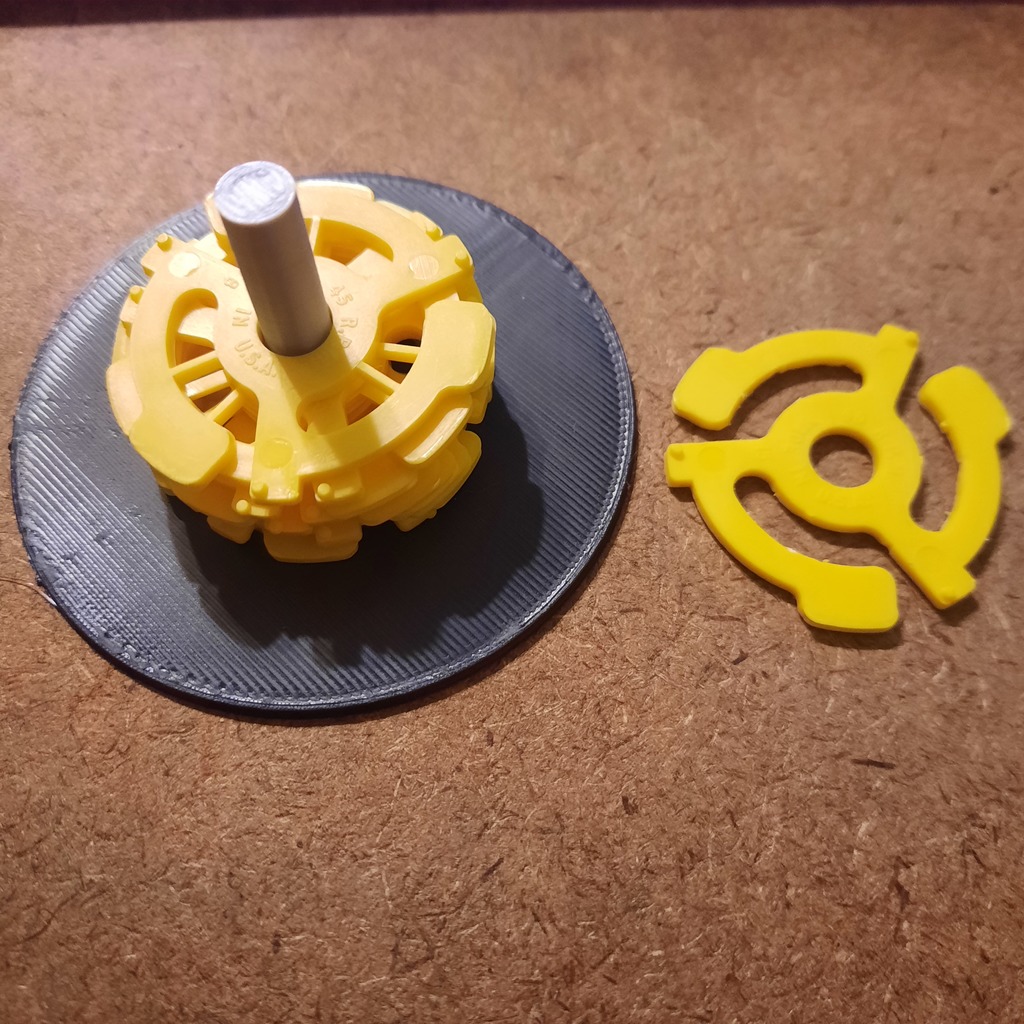 45rpm record adapter holder by implaxis | Download free STL model ...