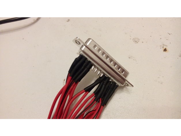 D-Sub 25 pin to cable chain adapter by Christian | Download free STL ...