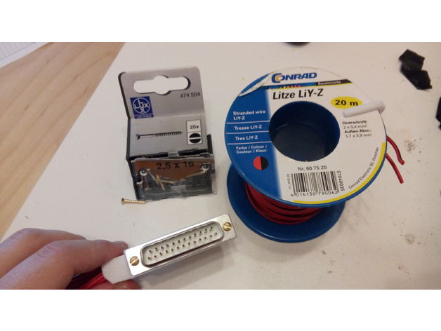 D-Sub 25 pin to cable chain adapter by Christian | Download free STL ...