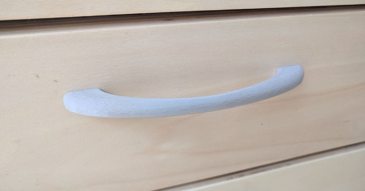 Elegant drawer handle. Parametric Freecad. by Mario M | Download free ...