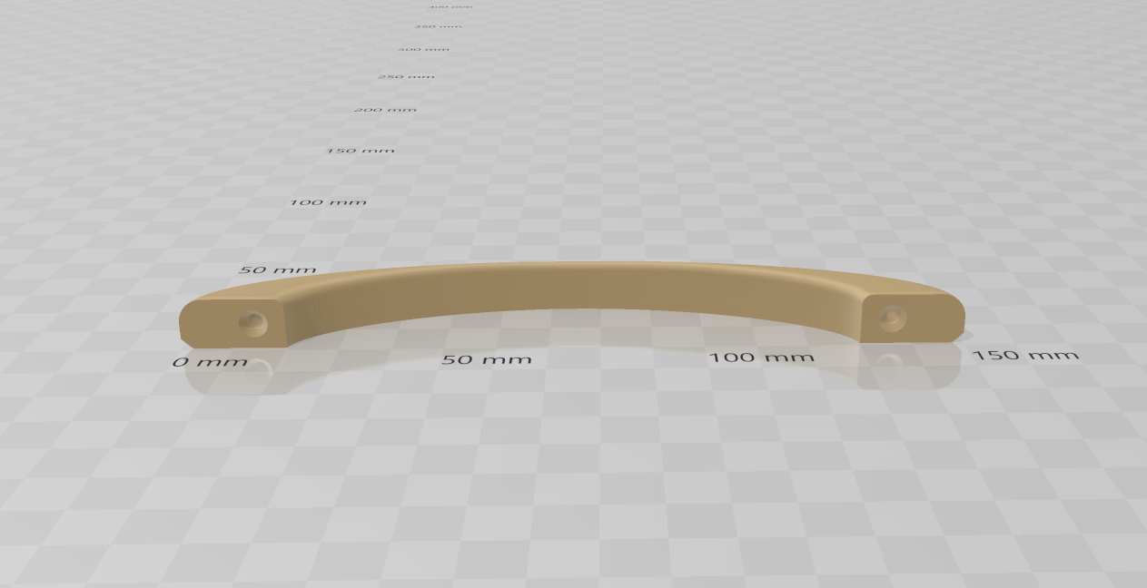 Elegant drawer handle. Parametric Freecad. by Mario M | Download free ...
