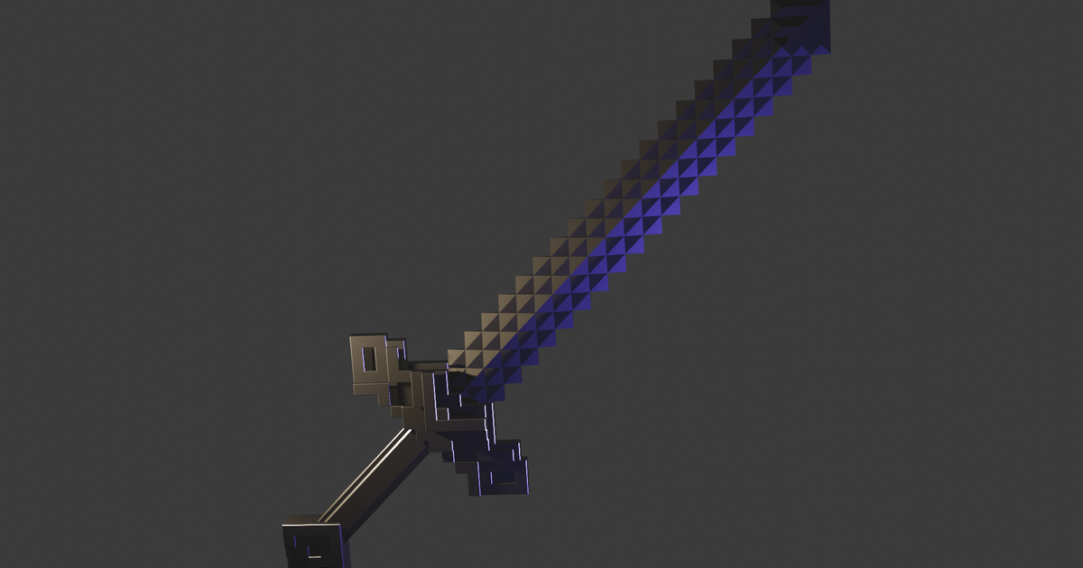 Minecraft Sword (From the movie) by T 3D | Download free STL model ...