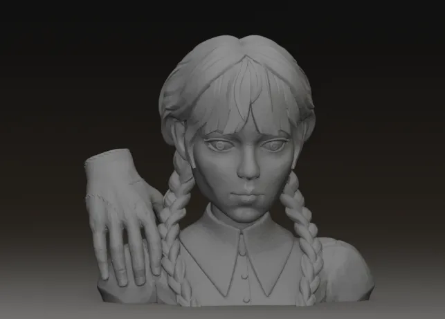 Wednesday Addams Family Bust by FreedomMaker | Download free STL model ...