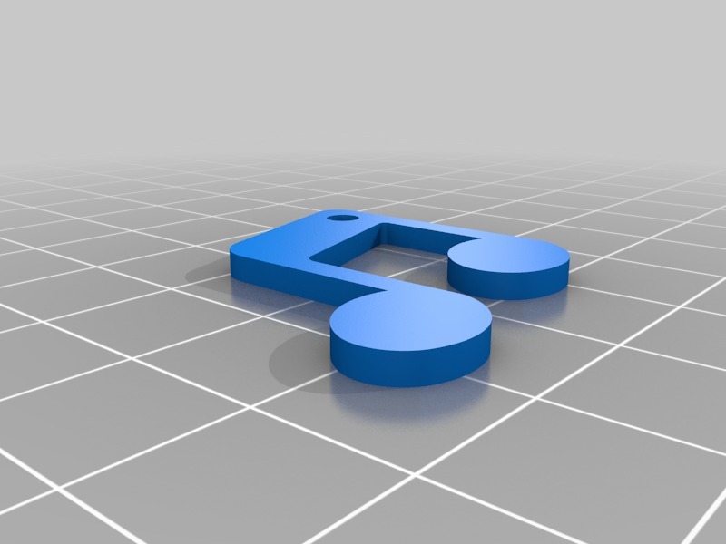 Music Note Keychain by doppiozero | Download free STL model ...