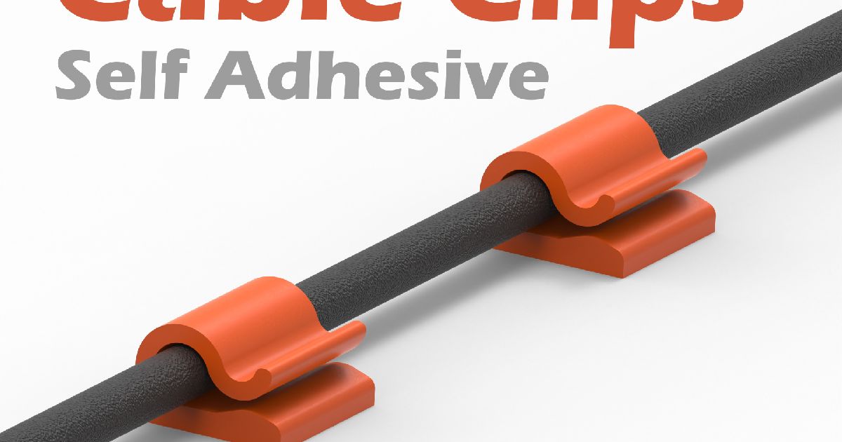 Cable Clips Collection - Self Adhesive - 4 Variations ( Parametric ) by ...