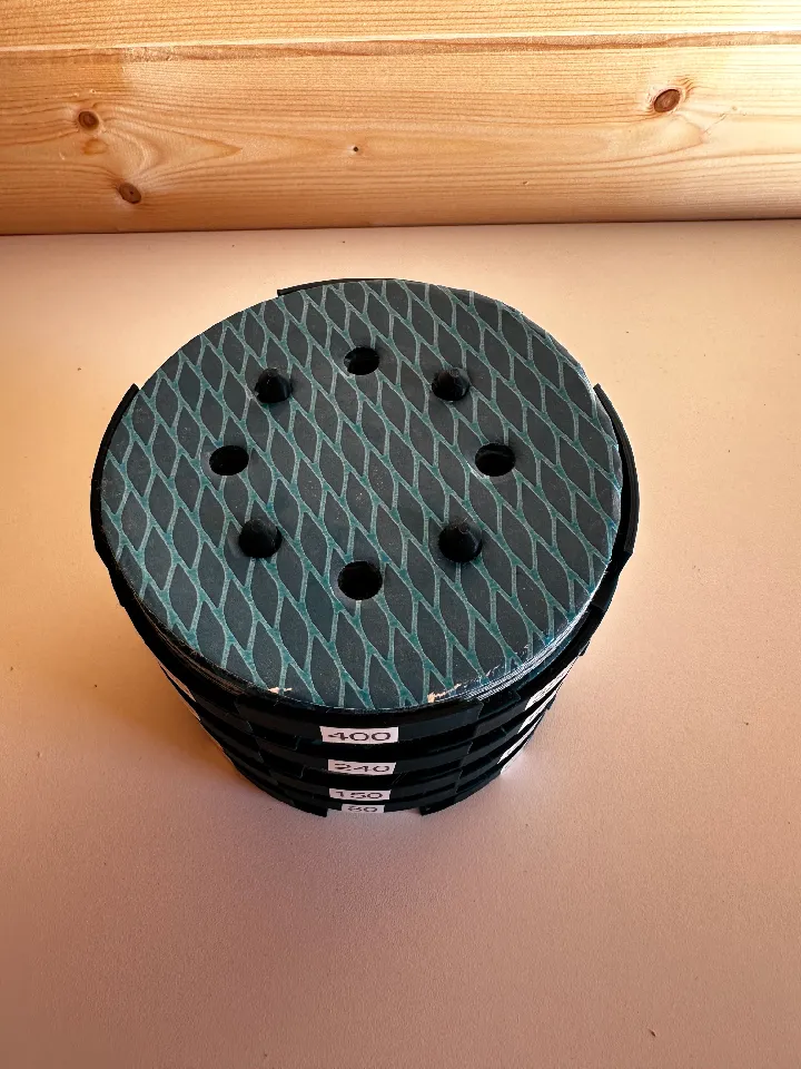 Stackable Orbit Sanding Paper Holder 125mm (5") by Aleksej Wesselbaum ...