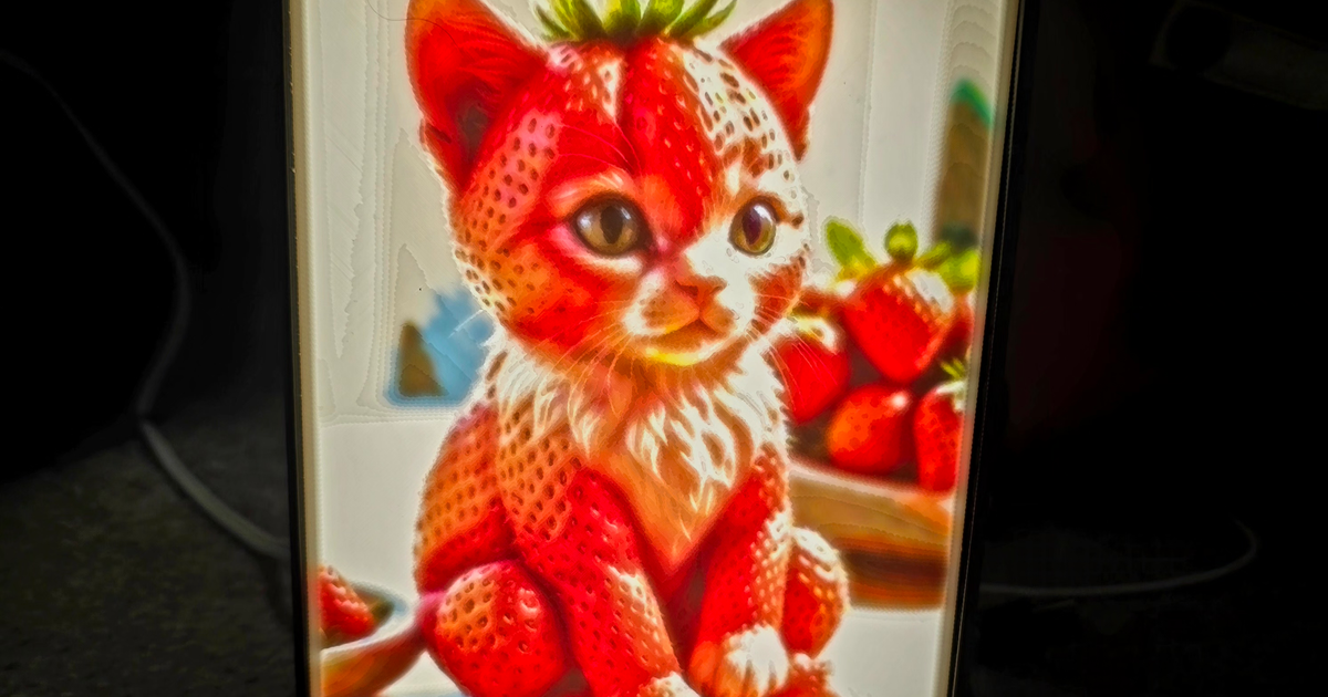 Strawberry Cat por Fraser Noble | Descargar modelo STL gratuito ...