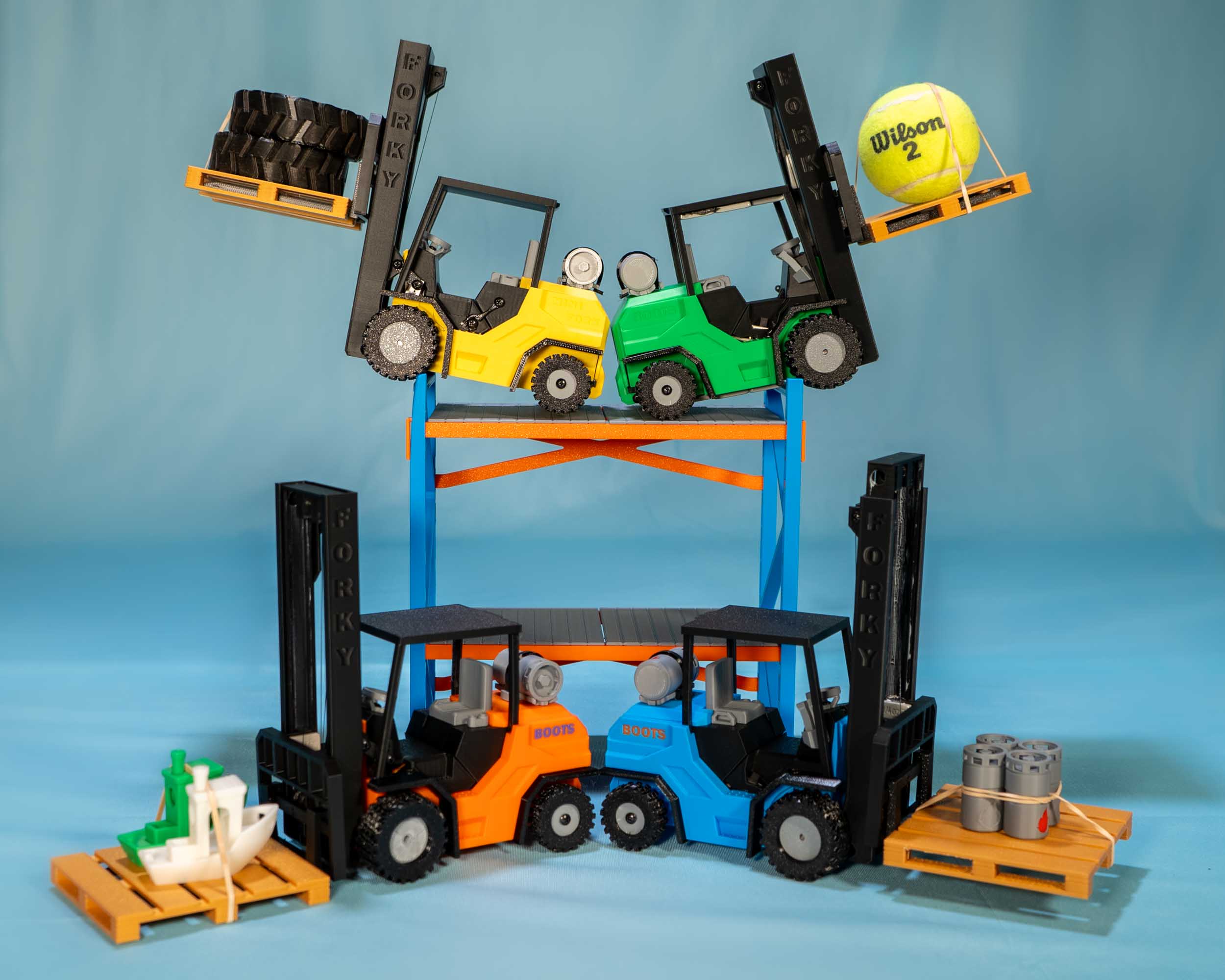 3d Printed Rc Forklift Diy By Professorboots Download Free Stl Model