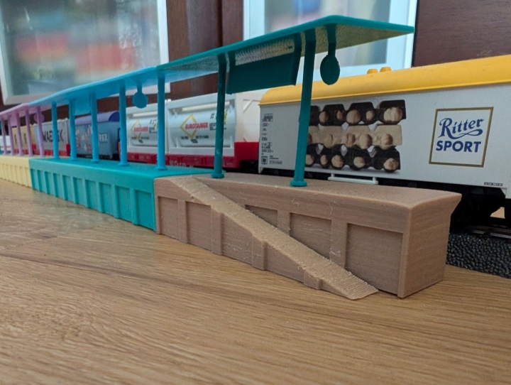 H0 Train Station Platform Ramp, Bahnsteig mit Rampe 1:87 by SJM ...
