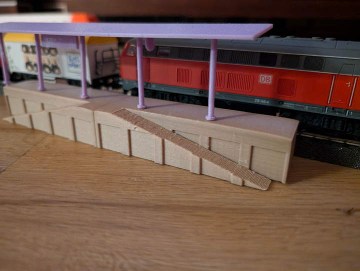 H0 Train Station Platform Ramp, Bahnsteig mit Rampe 1:87 by SJM ...