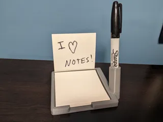 Post-it Note & Pen Holder by Robin Kurtz | Download free STL model ...
