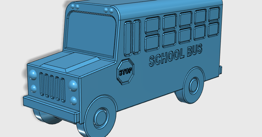SchoolBus (Approved Scale) by BuildersMark | Download free STL model ...