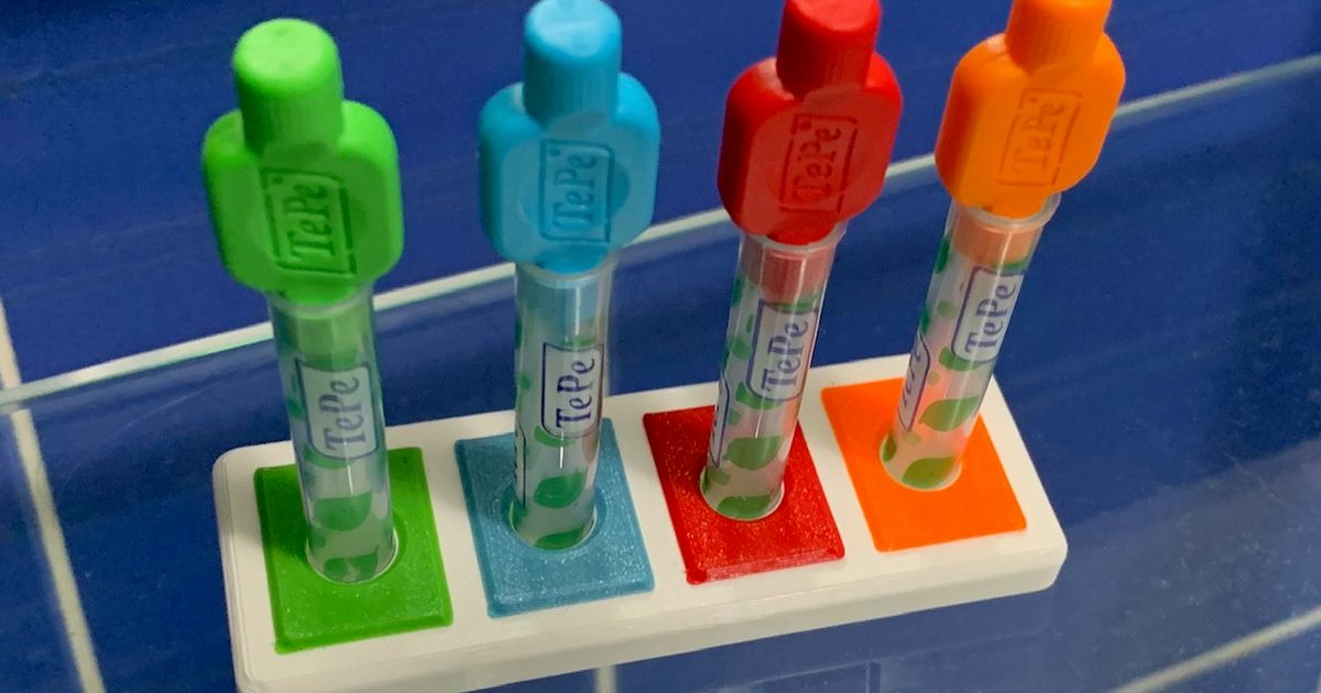 TePe 4-Brush Stand by zcizek | Download free STL model | Printables.com