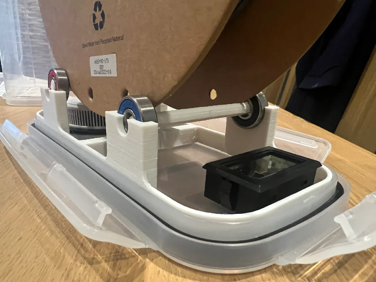 Easier to print filament dry box spool base by MadebyCat | Download ...