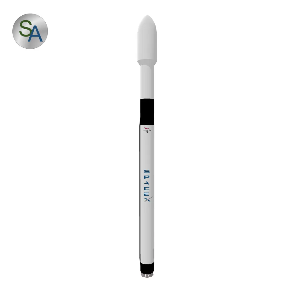 Falcon 9 (UPDATED) by Sebastián Alejandro | Download free STL model ...