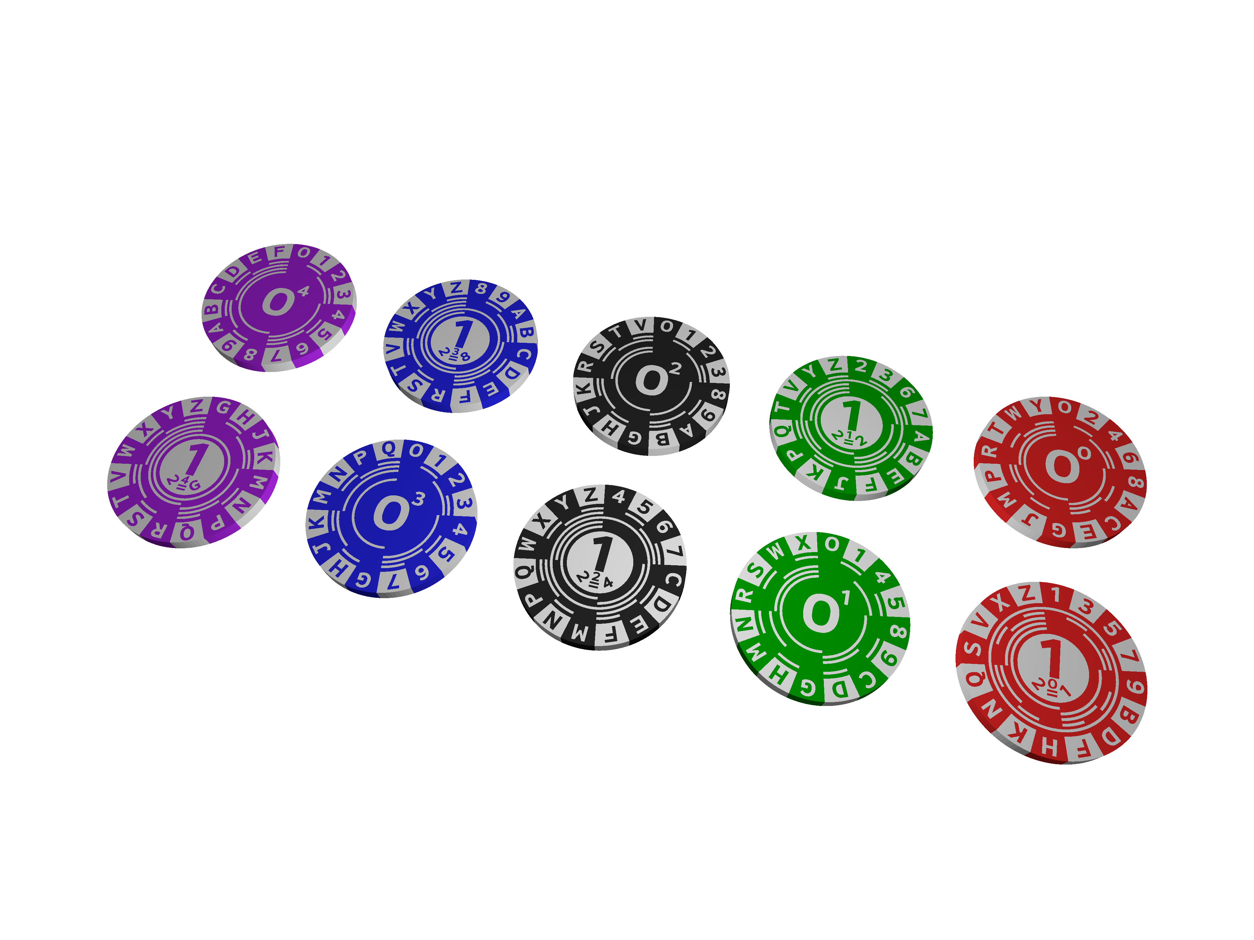 Base-32 Binary Code Poker Chips by Stuart P. Bentley | Download free ...