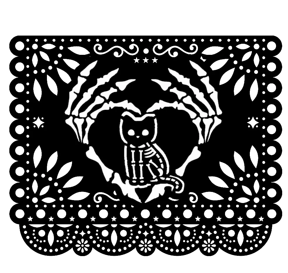 Dia De Los Muertos Papel Picado Template 4,357 Mexican Paper Cutting