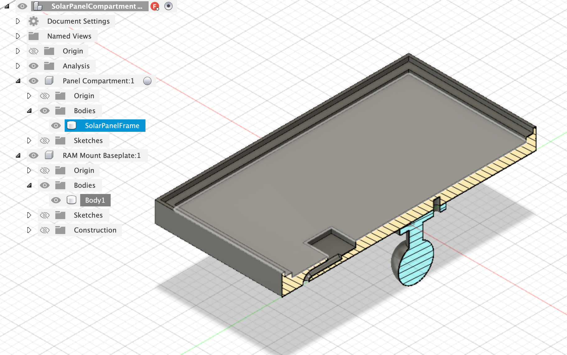 Solar Panel Holder / Compartment by Florian | Download free STL model ...