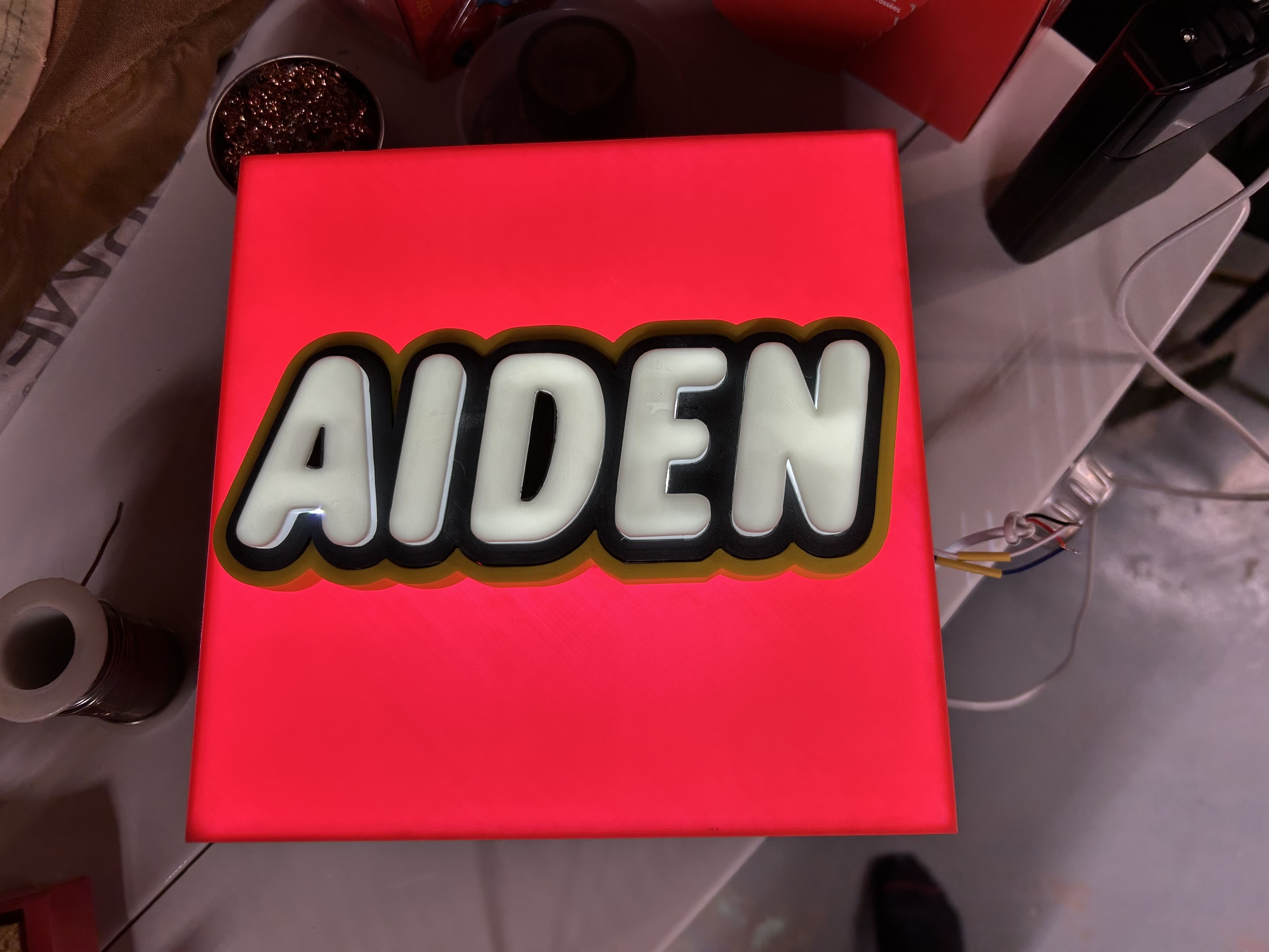 AIDEN Name Popular Building Blocks Sign by DigitalArk | Download free STL model | Printables.com