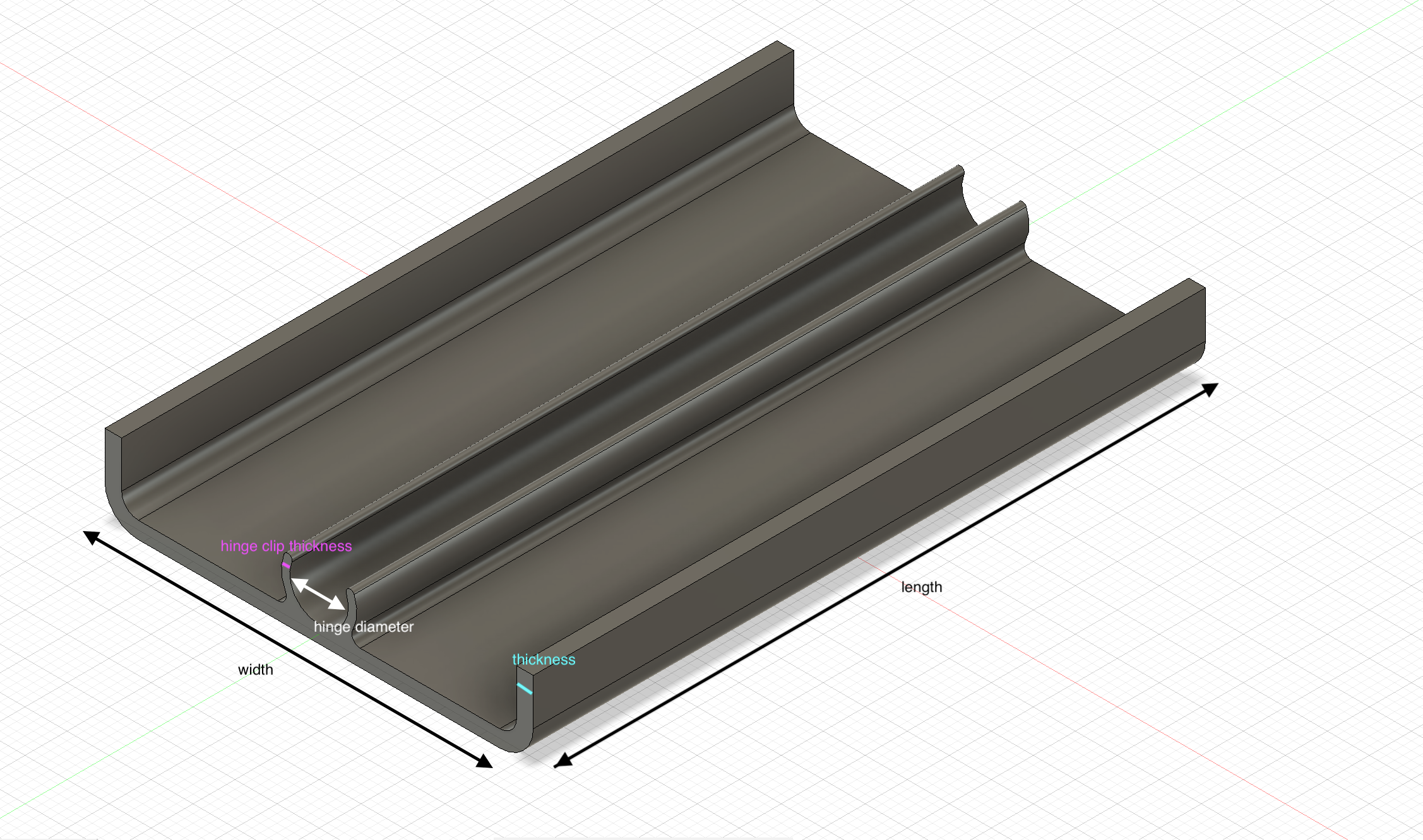 Parametric hinge cover by Crocmagnon | Download free STL model ...