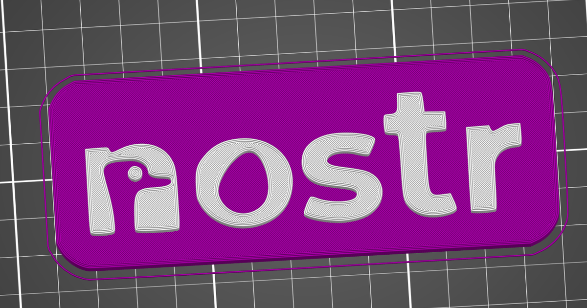 Nostr Logo with Text by Kolbers3D | Download free STL model ...