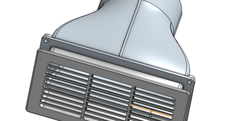 Plenum and grille for ventilation by sabin | Download free STL model ...