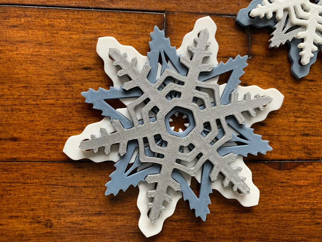 Interlocking Snowflake Coasters - Set of 3 by SR Prints | Download free ...