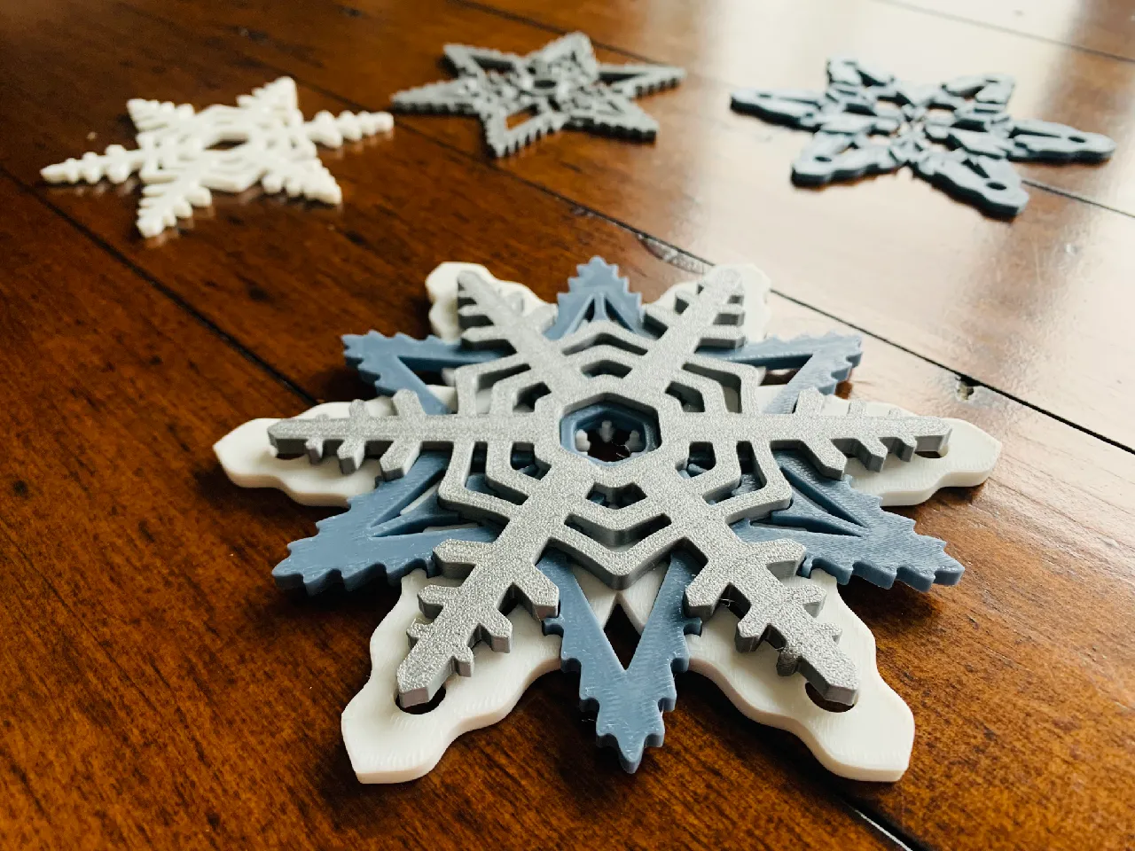 Interlocking Snowflake Coasters - Set of 3 by SR Prints | Download free ...