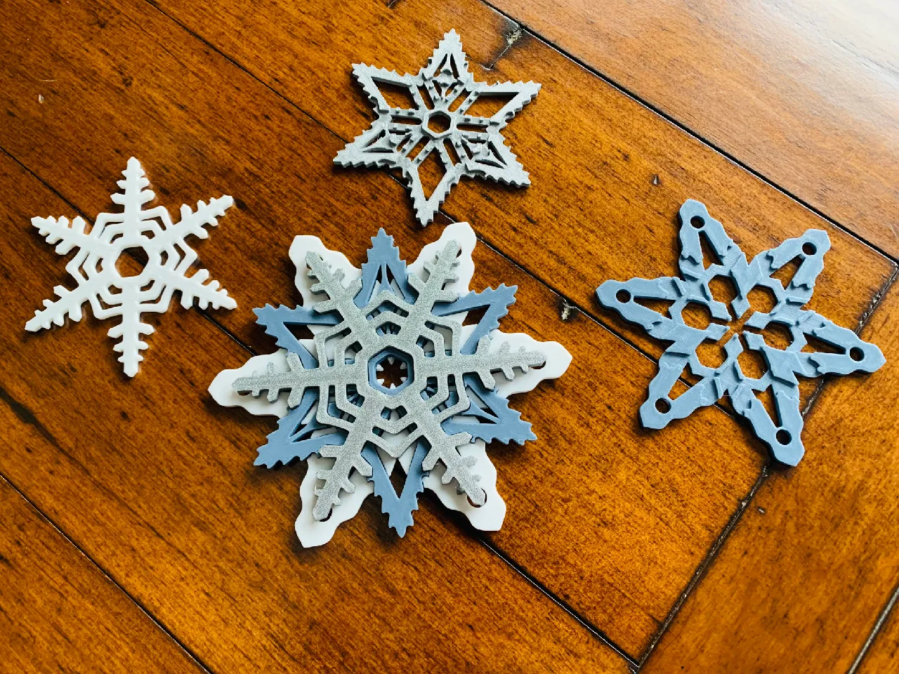 Interlocking Snowflake Coasters - Set of 3 by SR Prints | Download free ...