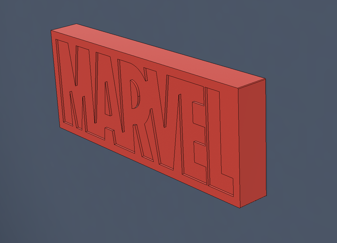 Letrero Marvel by HEST | Download free STL model | Printables.com