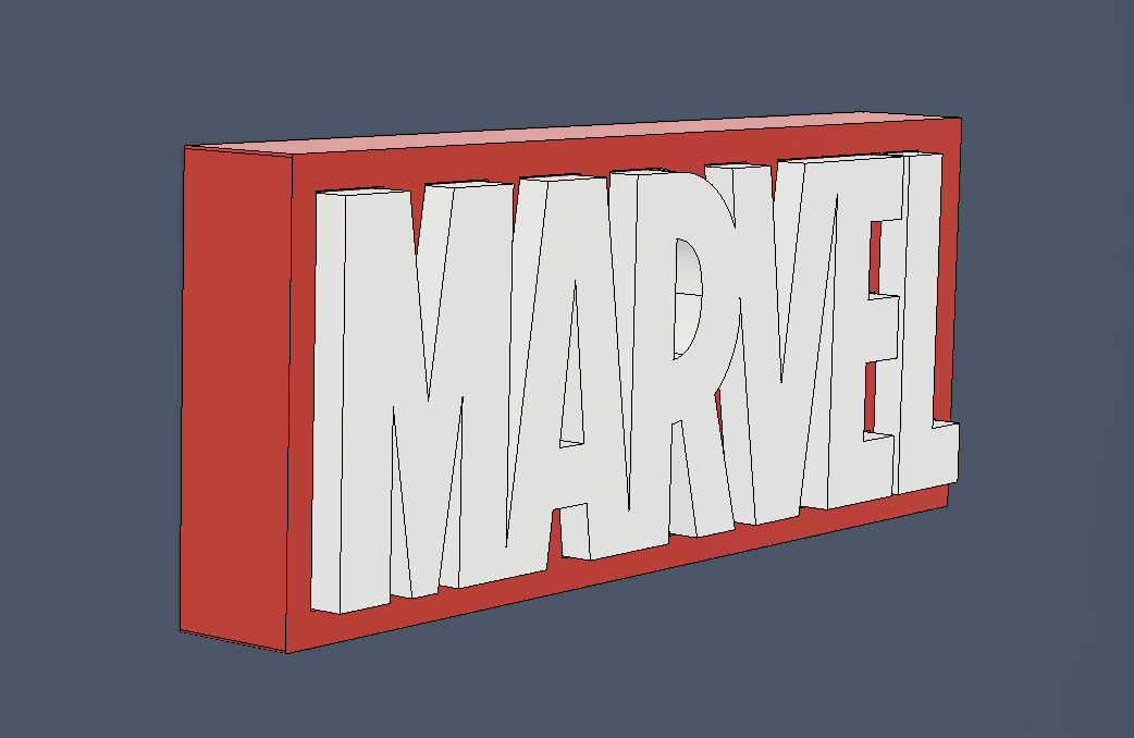 Letrero Marvel by HEST | Download free STL model | Printables.com
