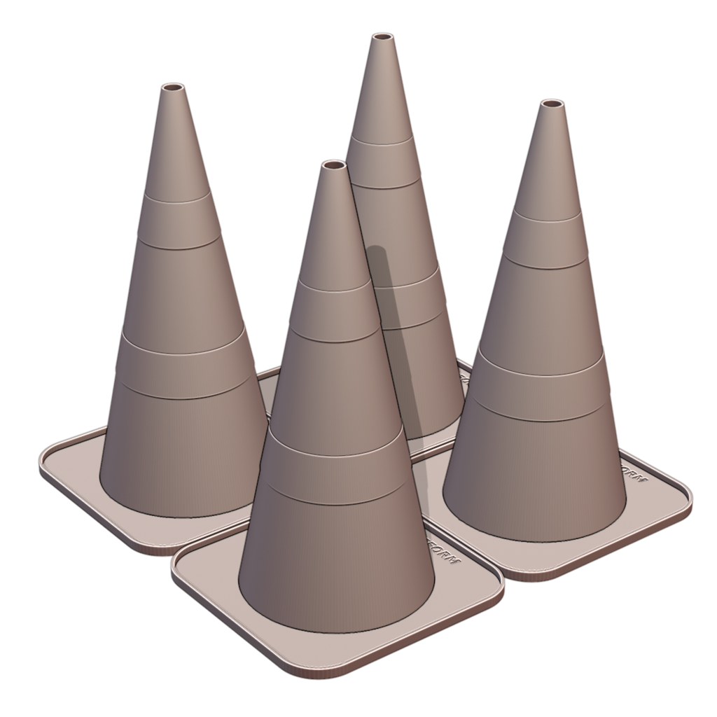 Stackable 3D Printable Traffic Cones for Sports Training MineeForm FDM ...