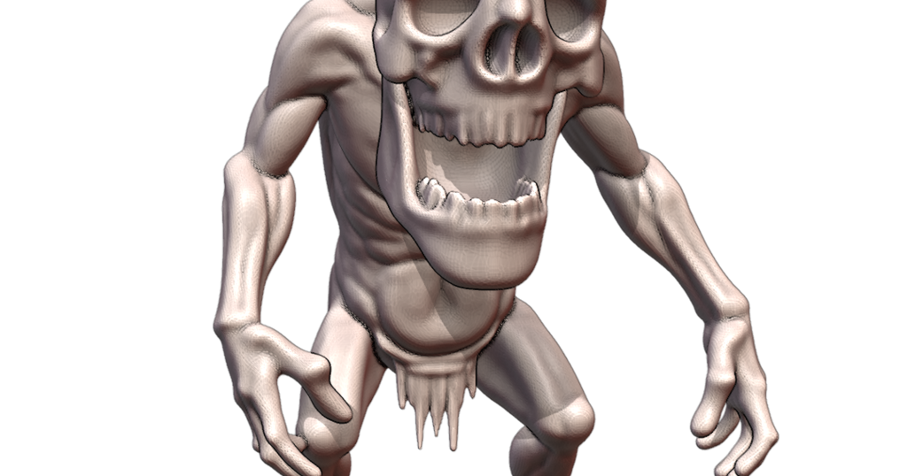 28mm DND Fantasy Mini Horrific Grotesque Zombie Titan MineeForm FDM 3D ...