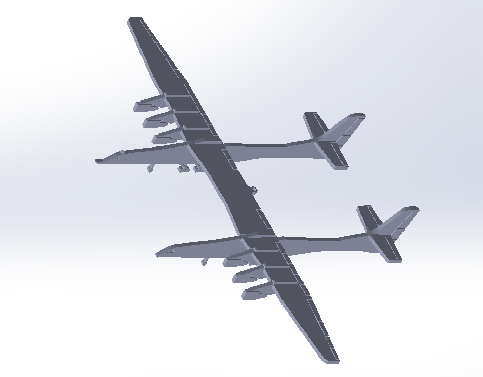 8 inch Stratolaunch Aircraft Model Card with Pylon por benmoulton ...