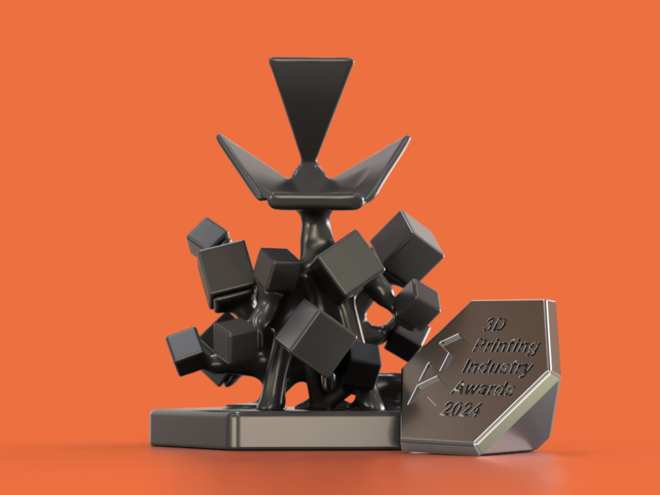 Trophy submission for the 3D Printing Industry Awards 2024 "Chaos" by ...