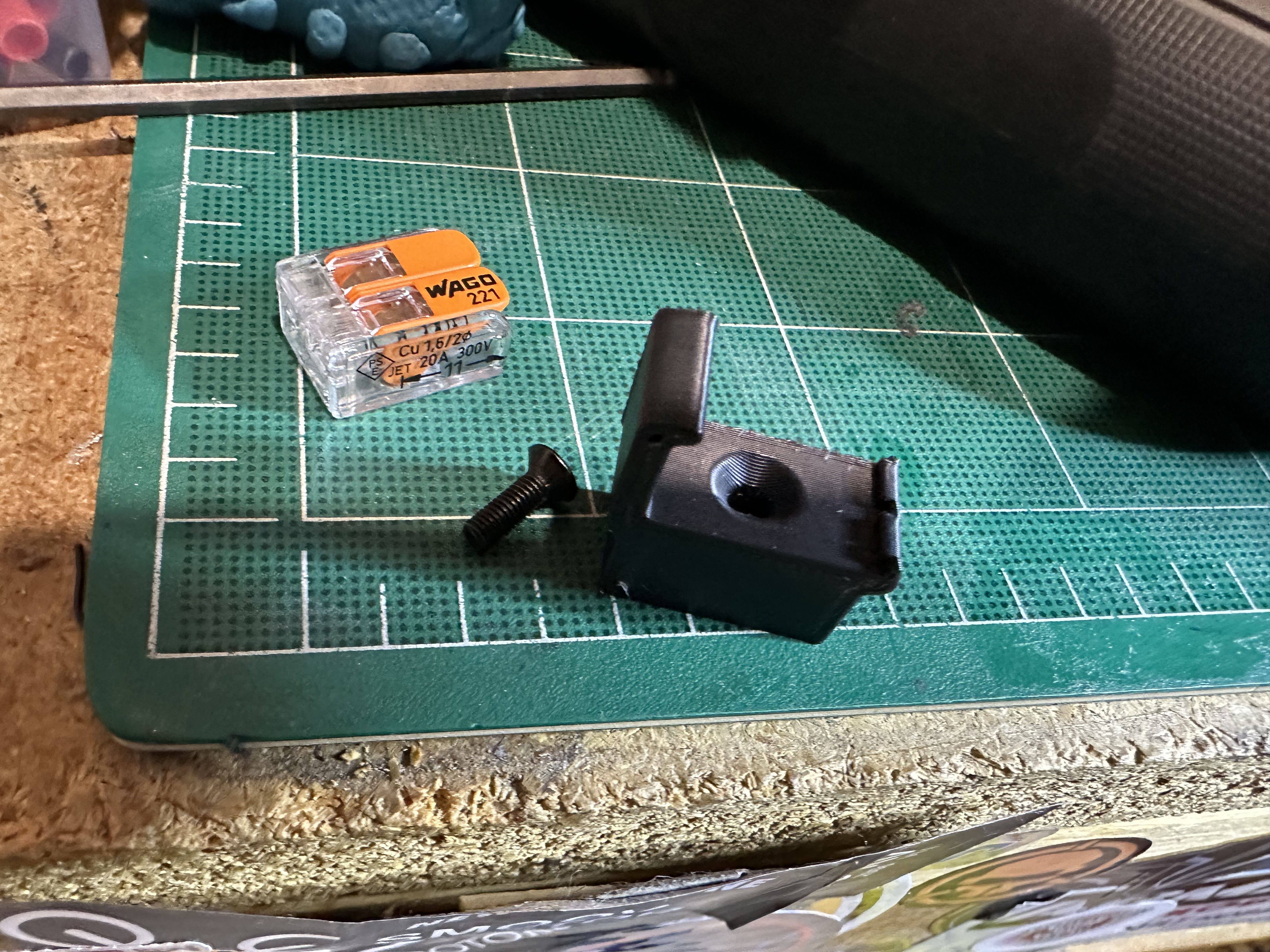 Wago 221 2 Connnector Mount For Qidi Plus4 Inner Wall Standoff Par