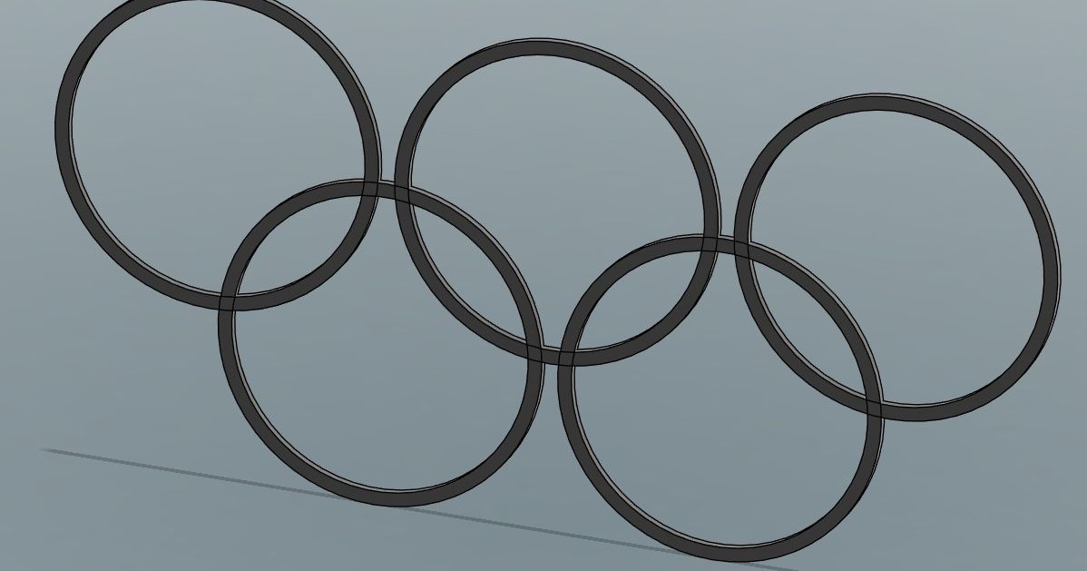 Simple Olympic Rings by The Scientific Hobbyist | Download free STL ...